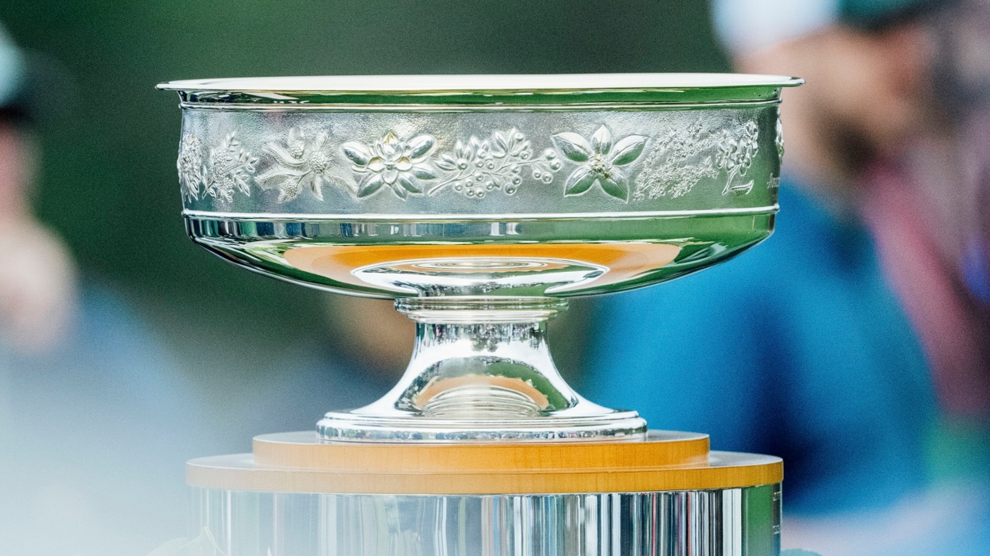 The Augusta National Women’s Amateur trophy is seen during the final ...