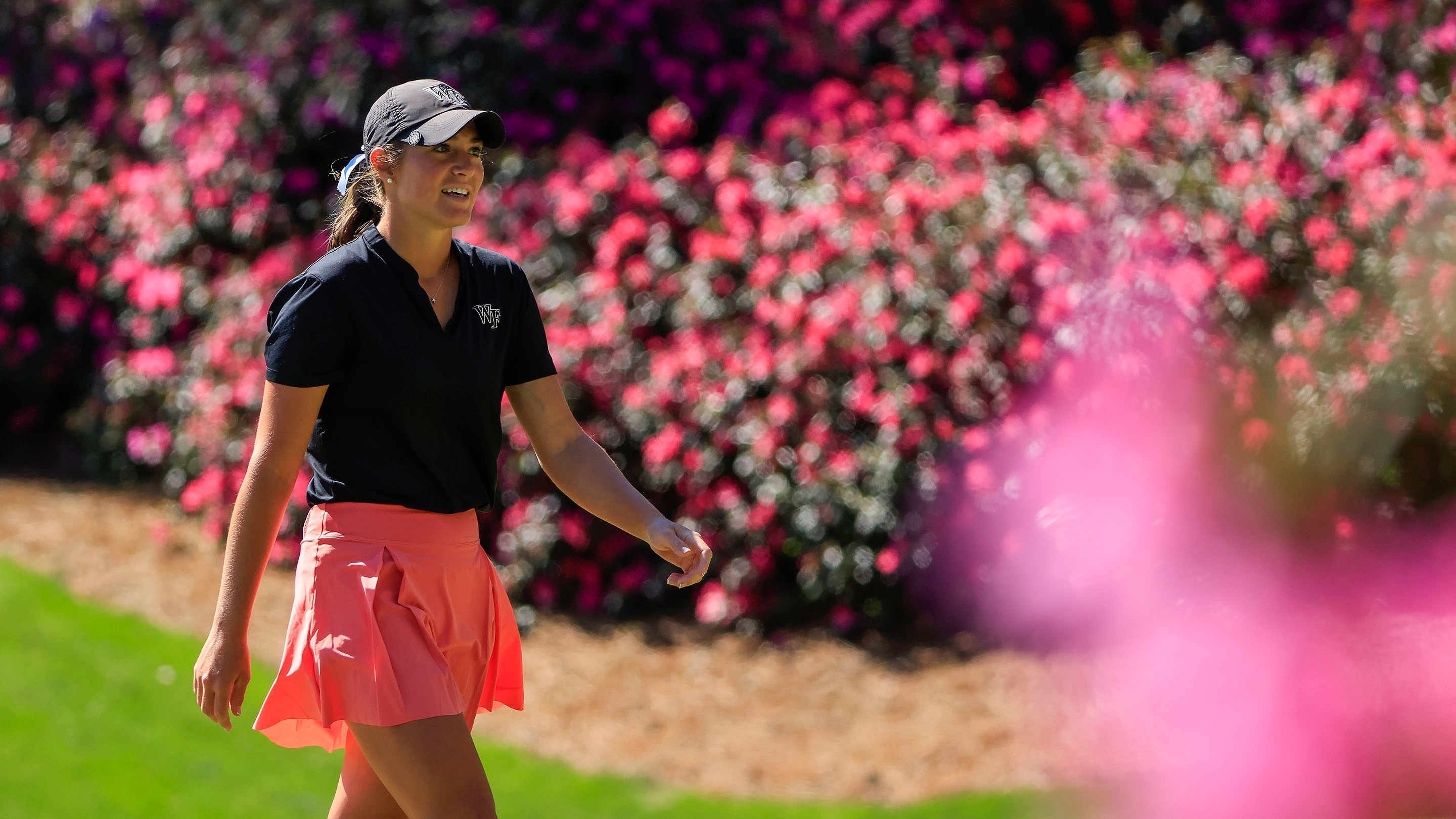 Rachel Kuehn of the United States reacts on the No. 13 hole during the ...