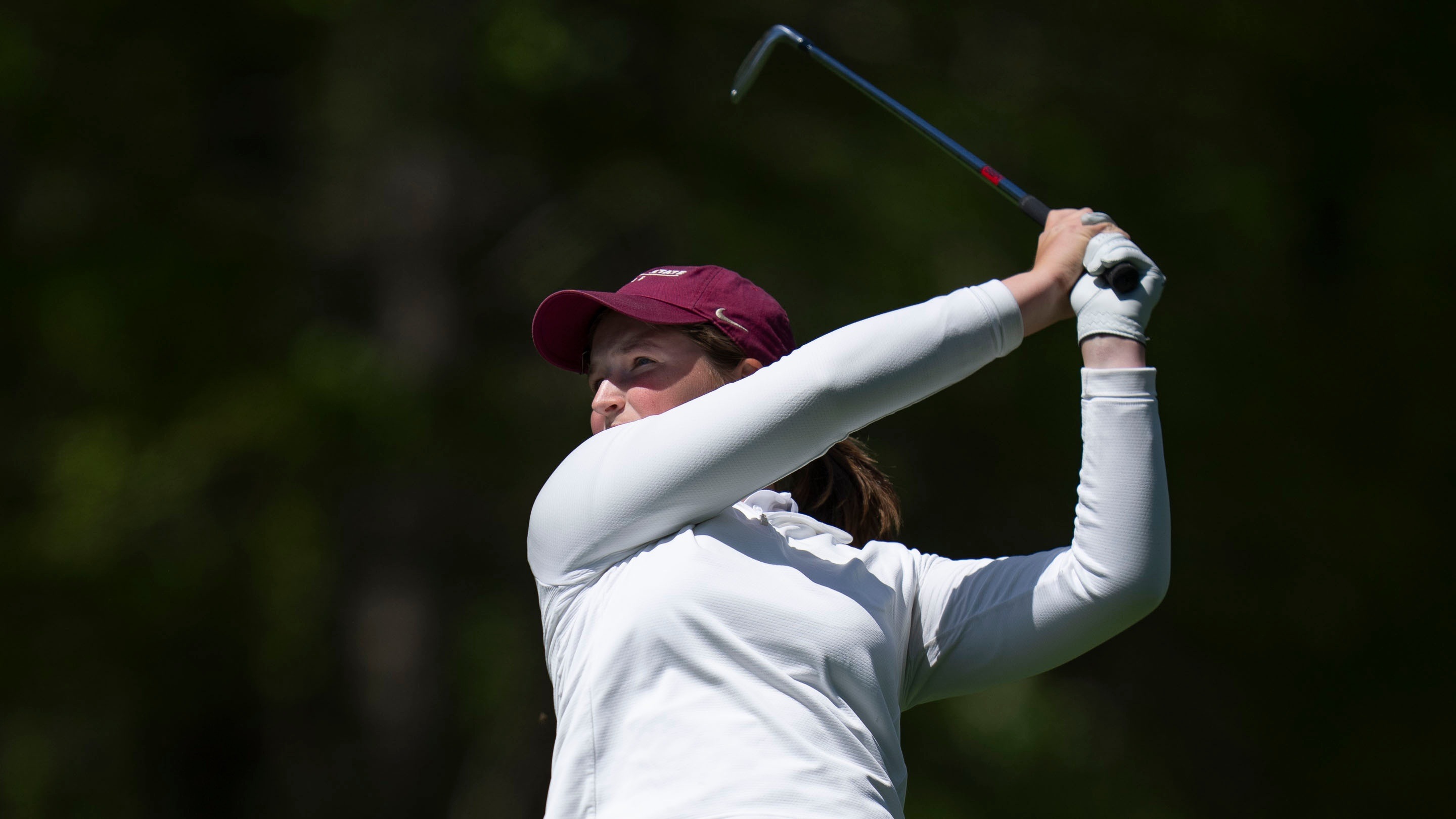 Lottie Woad of England watches her ball during round two of the Augusta ...