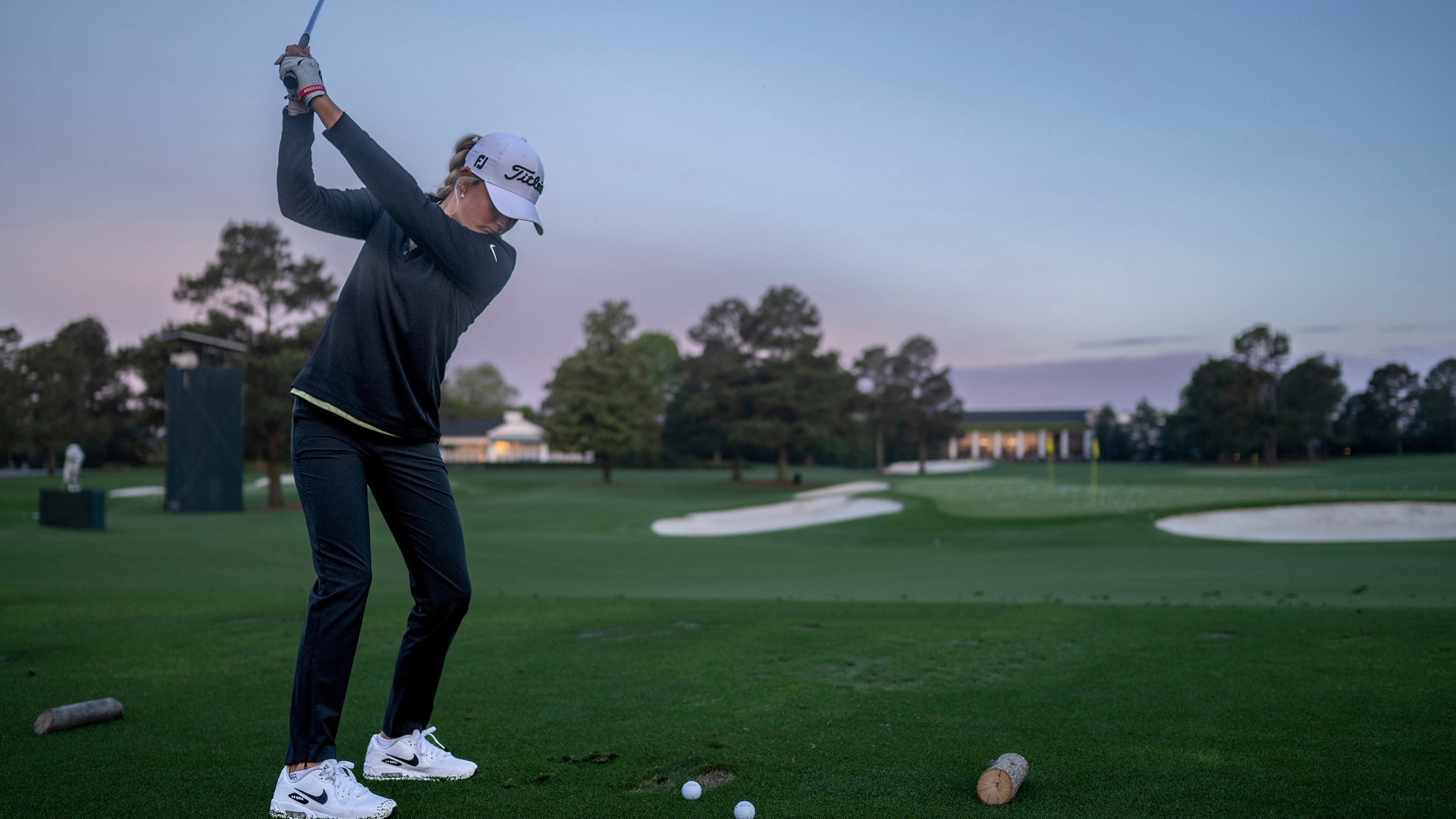Gianna Clemente practices at the Tournament Practice Area ahead of a ...