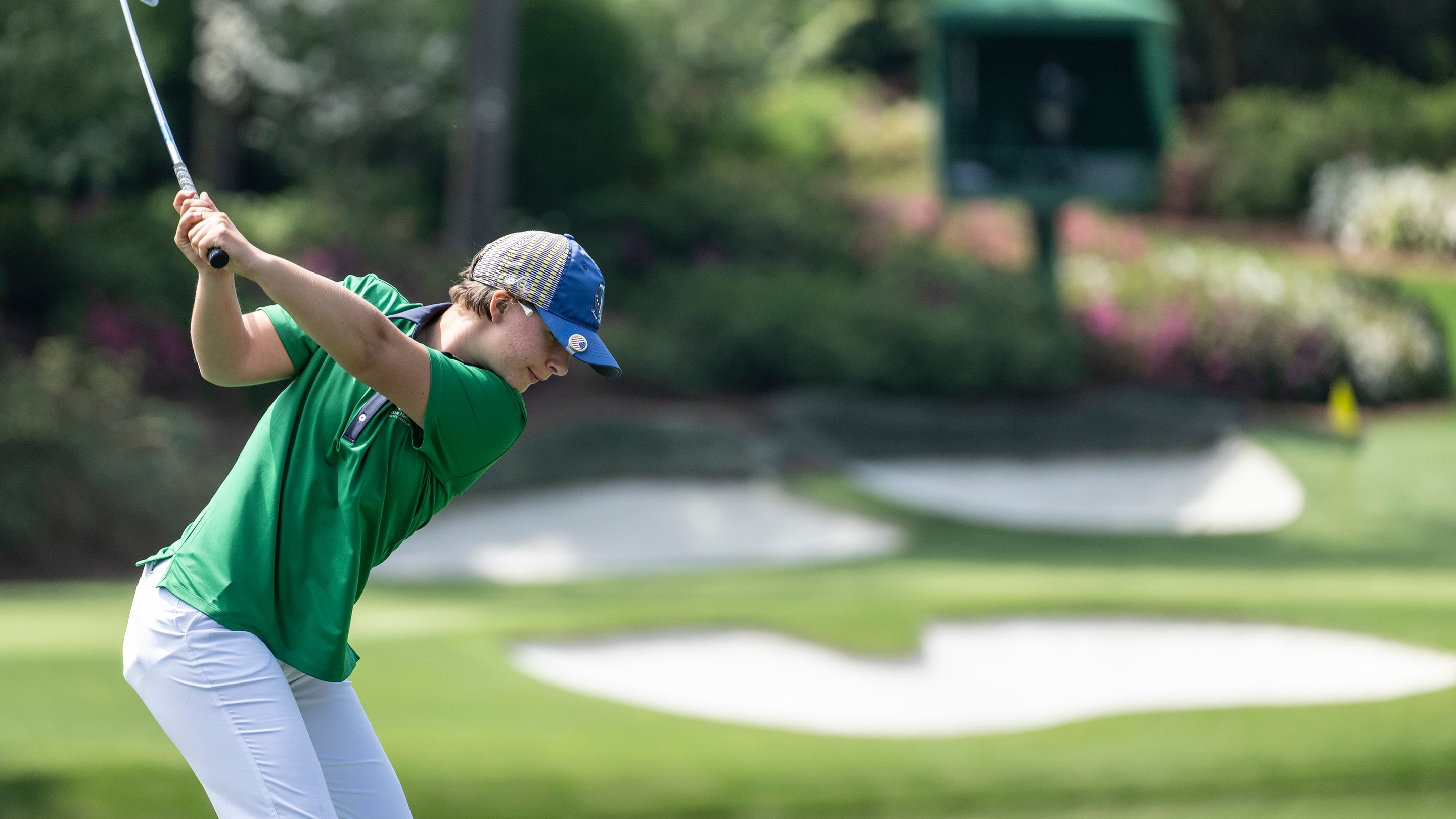 Savannah de Bock of Belgium plays her stroke from the No. 12 tee during ...